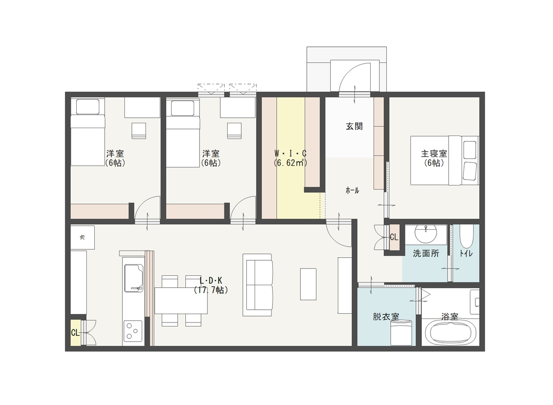 平屋Plan4（26坪） – 企画型注文住宅CRASIA